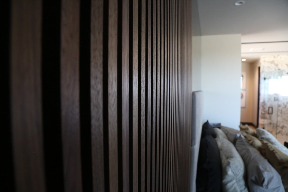 Solid Walnut 3D Slat Wood Panel – Woodstock Walls